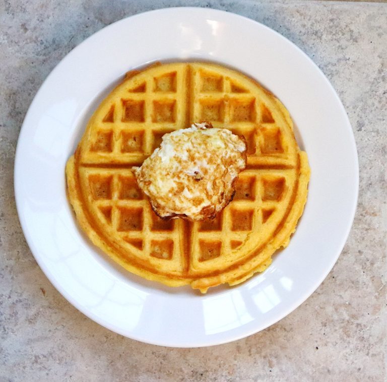 Green Chile Cheese Waffles - New Mexican Foodie